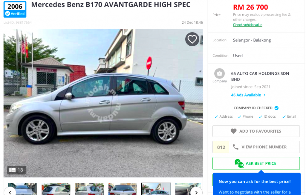 Mercedes-Benz B-Class 170 Hatchback Used Buy Guide - Automacha