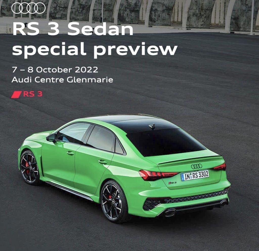 Audi RS3 Sedan Arrives In Euromobil This Week - Automacha