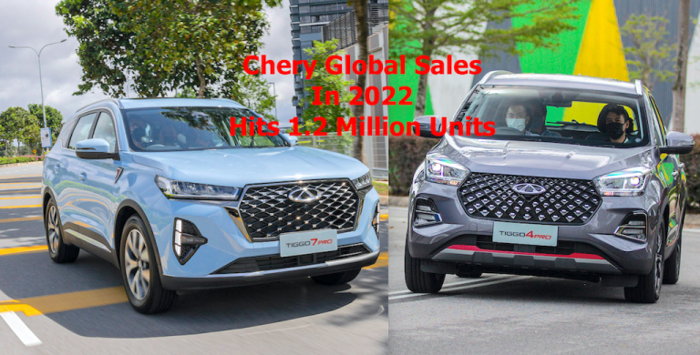 Chery Cars Deliver A Record 1.2 Million Units In 2022 - Automacha