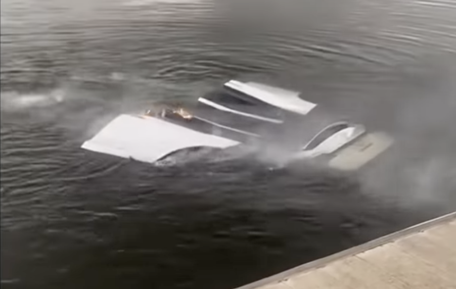 Tesla Model X Continues Burning While Submerged In Water - Automacha