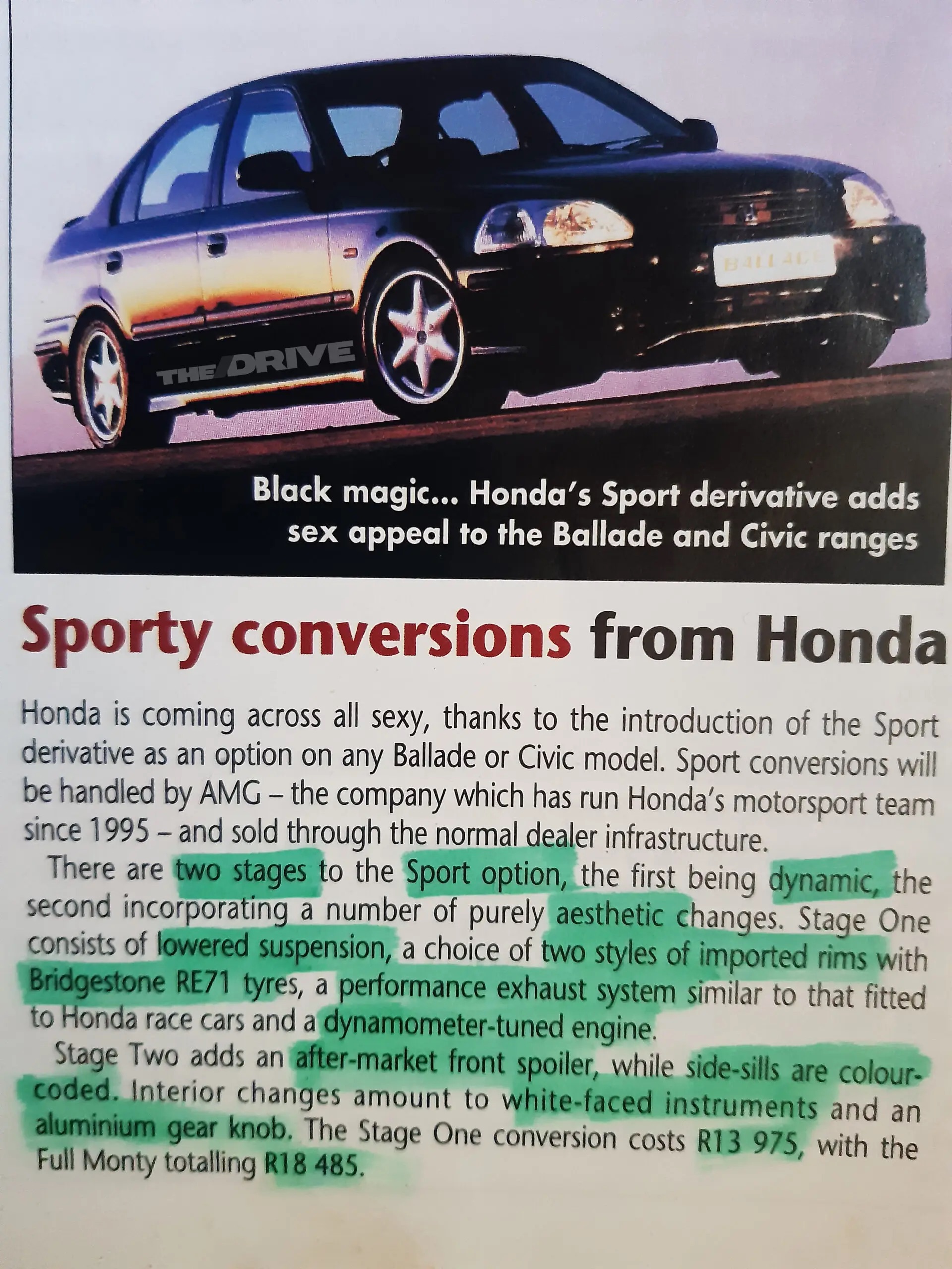 South Africa Once Had Mercedes-Made & AMG-Tuned Civics - Automacha