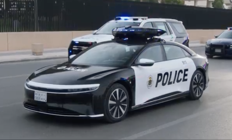 Saudi Arabia Previews Lucid Air Cop Car With Roof-Mounted UAV - Automacha